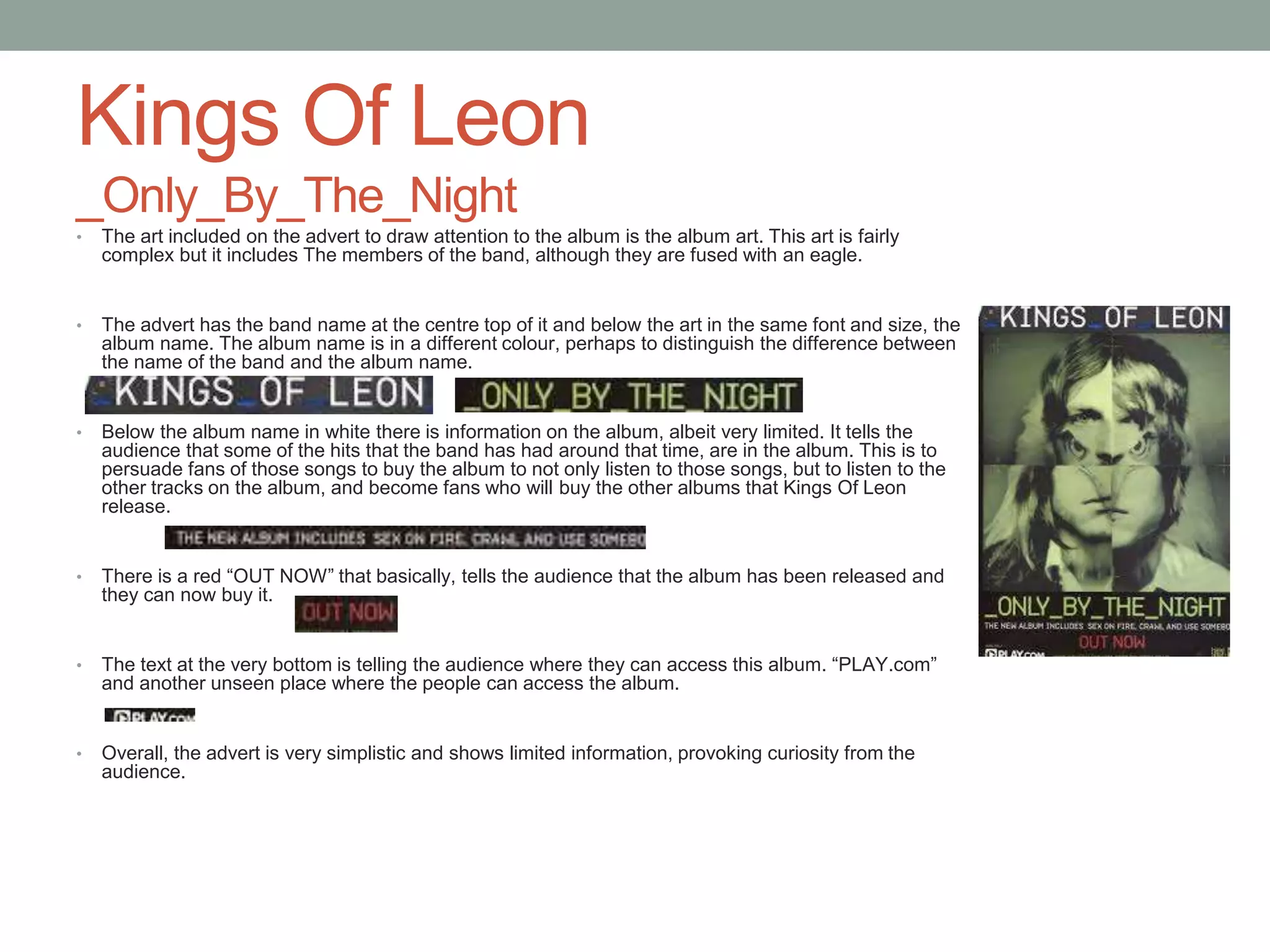 Magazine advert analysis DONE | PPT