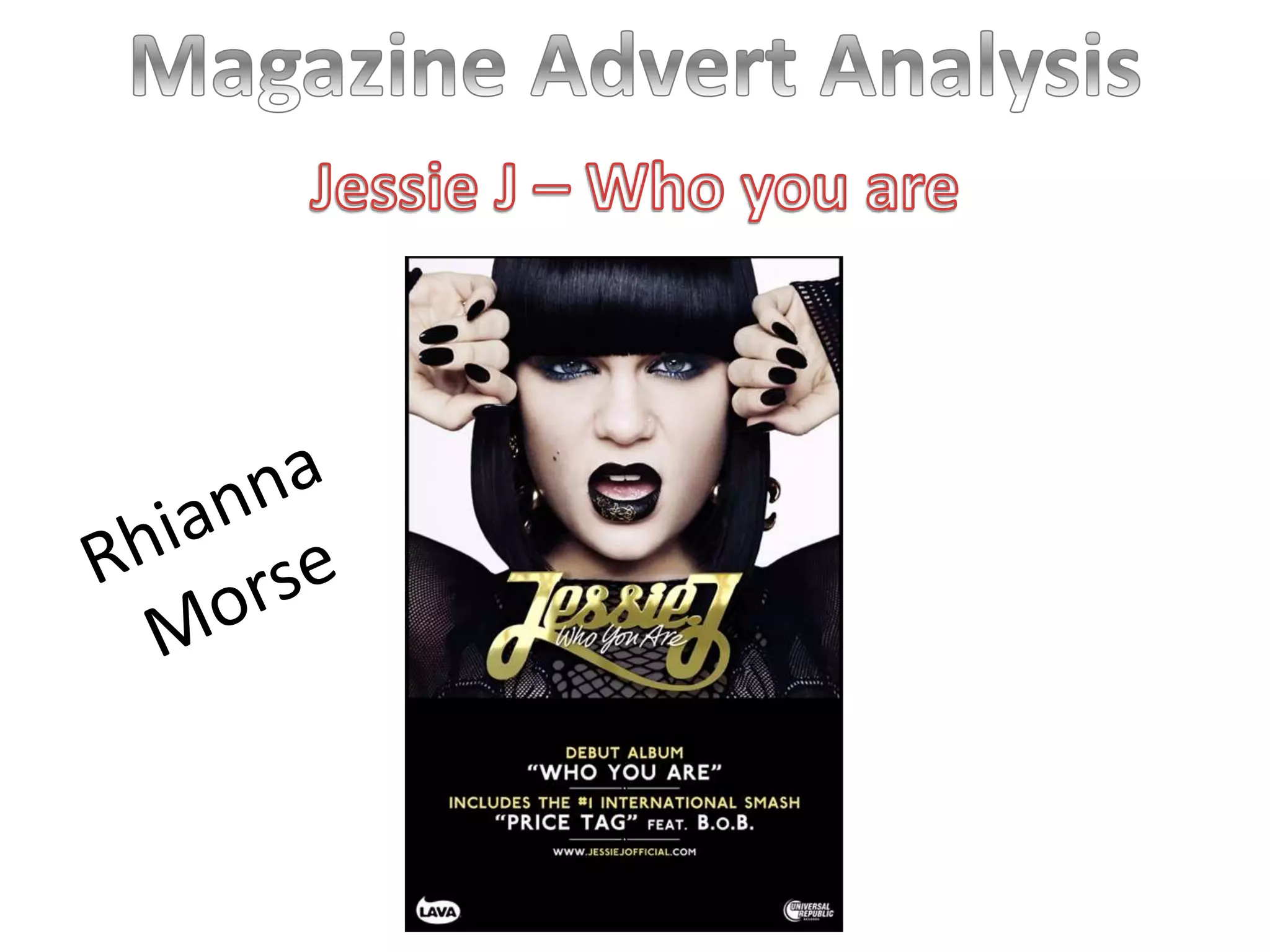Magazine Advert Analysis | PPT