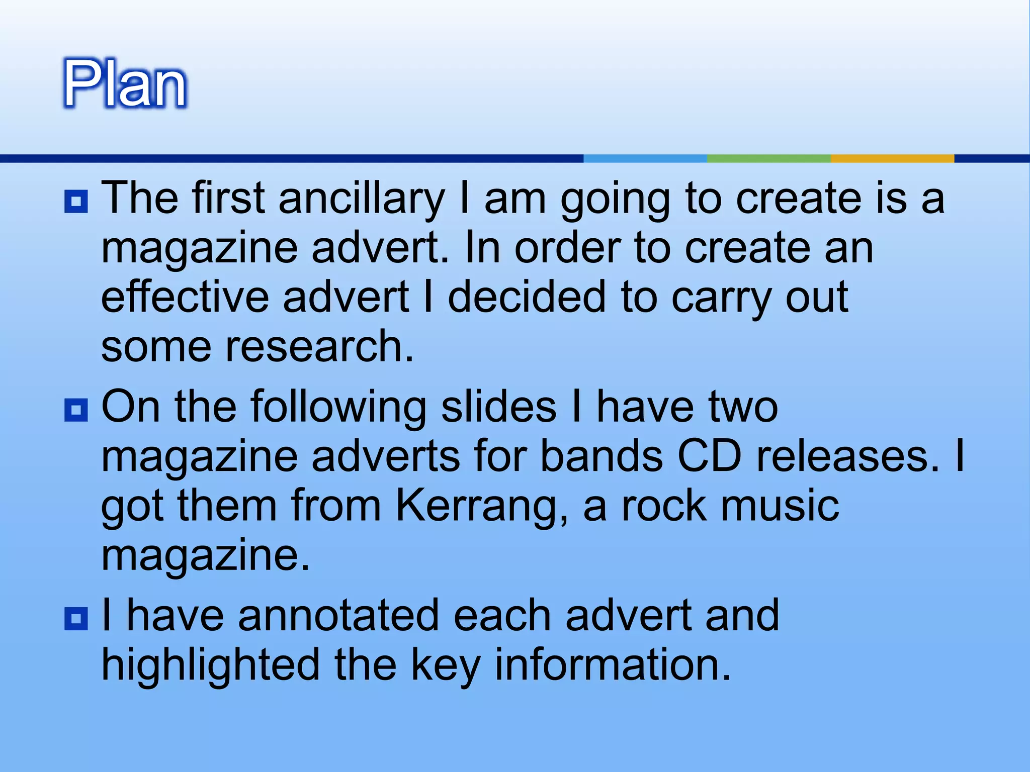 Magazine advert research | PPT