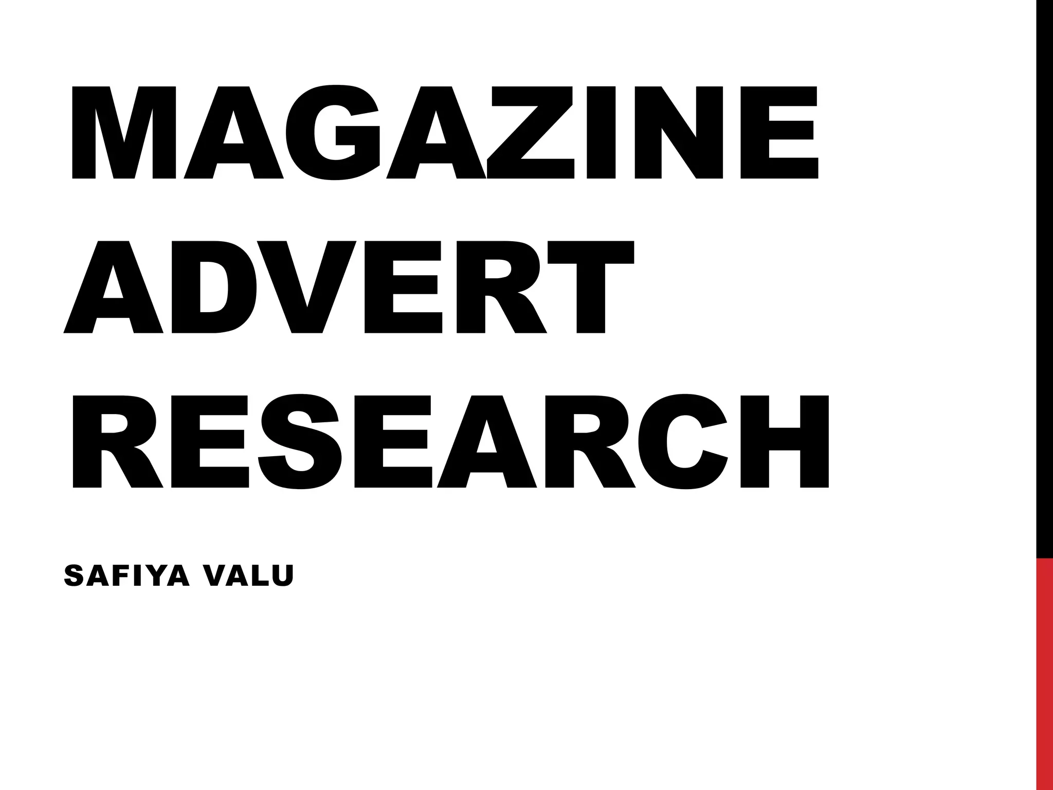 Magazine advert research | PPTX