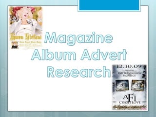 Magazine album advert research | PPT