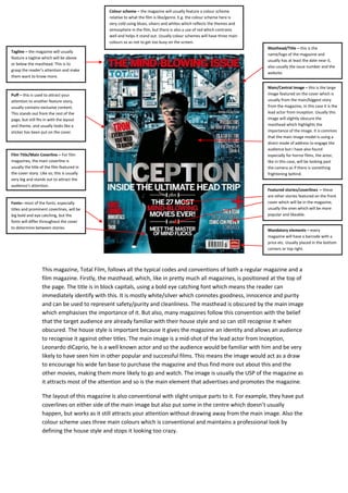 Magazine analysis | PDF