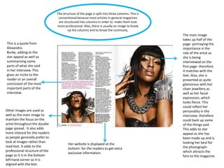Magazine analysis | PPTX | Music | Entertainment