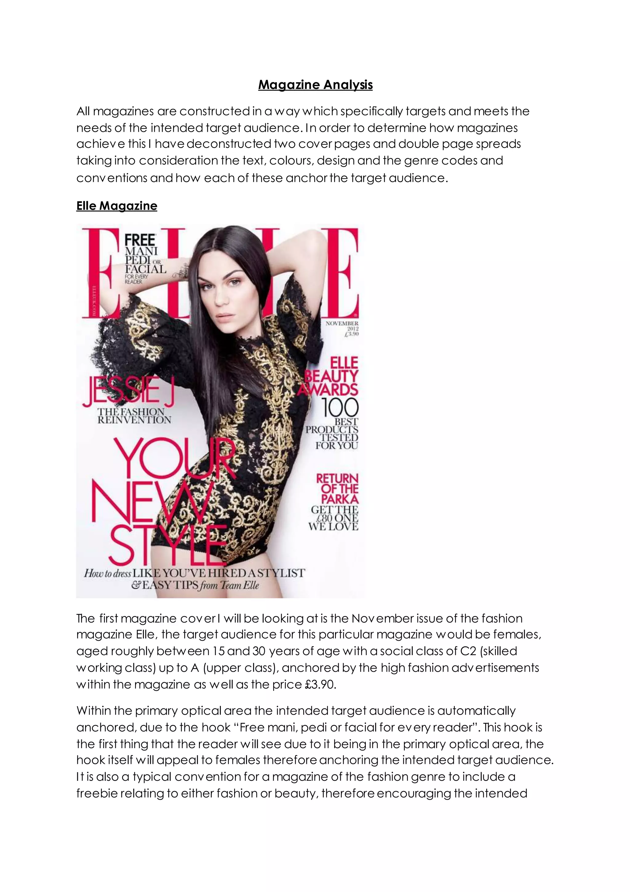 Magazine analysis | DOCX