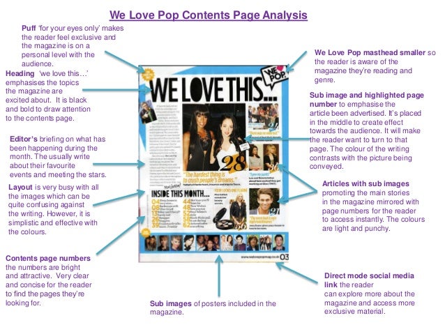 Magazine Analysis