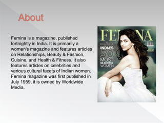 Femina - Magazine analysis | PPT