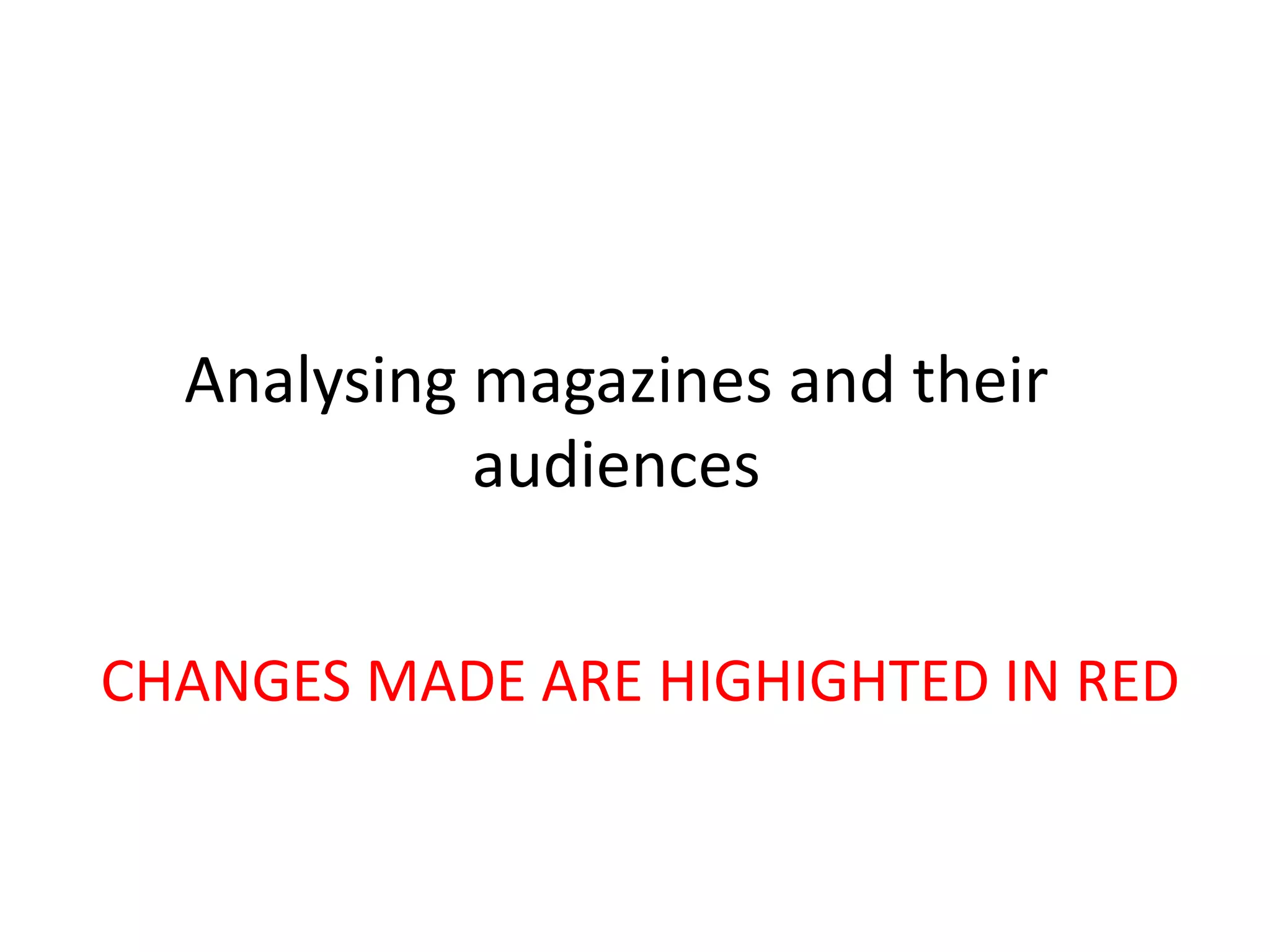 Magazine analysis | PPT