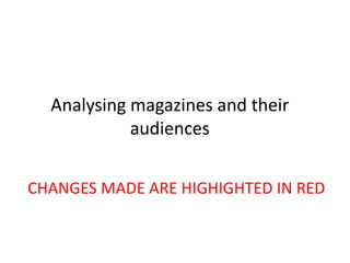 Magazine analysis | PPT