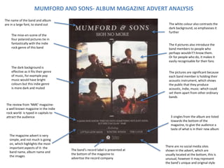 album magazine advert analysis | PPT