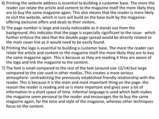 Magazine analysis d.p.s | PPT