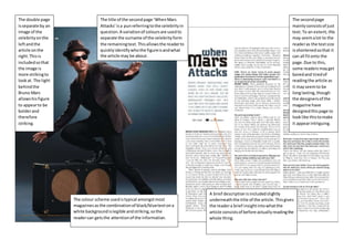 Magazine analysis double page | DOCX