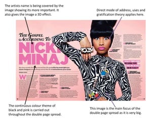 Magazine analysis double page spread | PPT