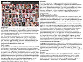 Magazine Analysis | PPTX | Music | Entertainment