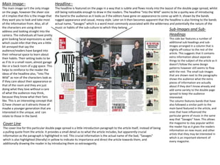 Magazine Analysis | PPTX | Music | Entertainment