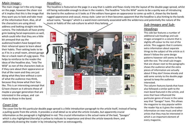 Magazine Analysis | PPTX | Music | Entertainment