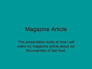 Magazine Article | PPT