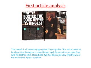 Magazine article analysis | PPT