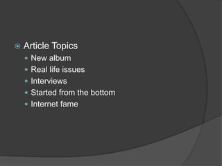Magazine article topics | PPT