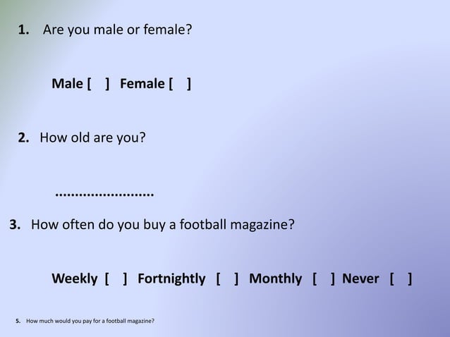 Questionnaire | PPTX