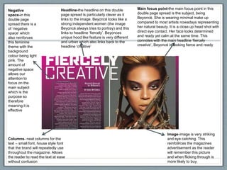 Magazine codes and connections for double page spread | PPTX