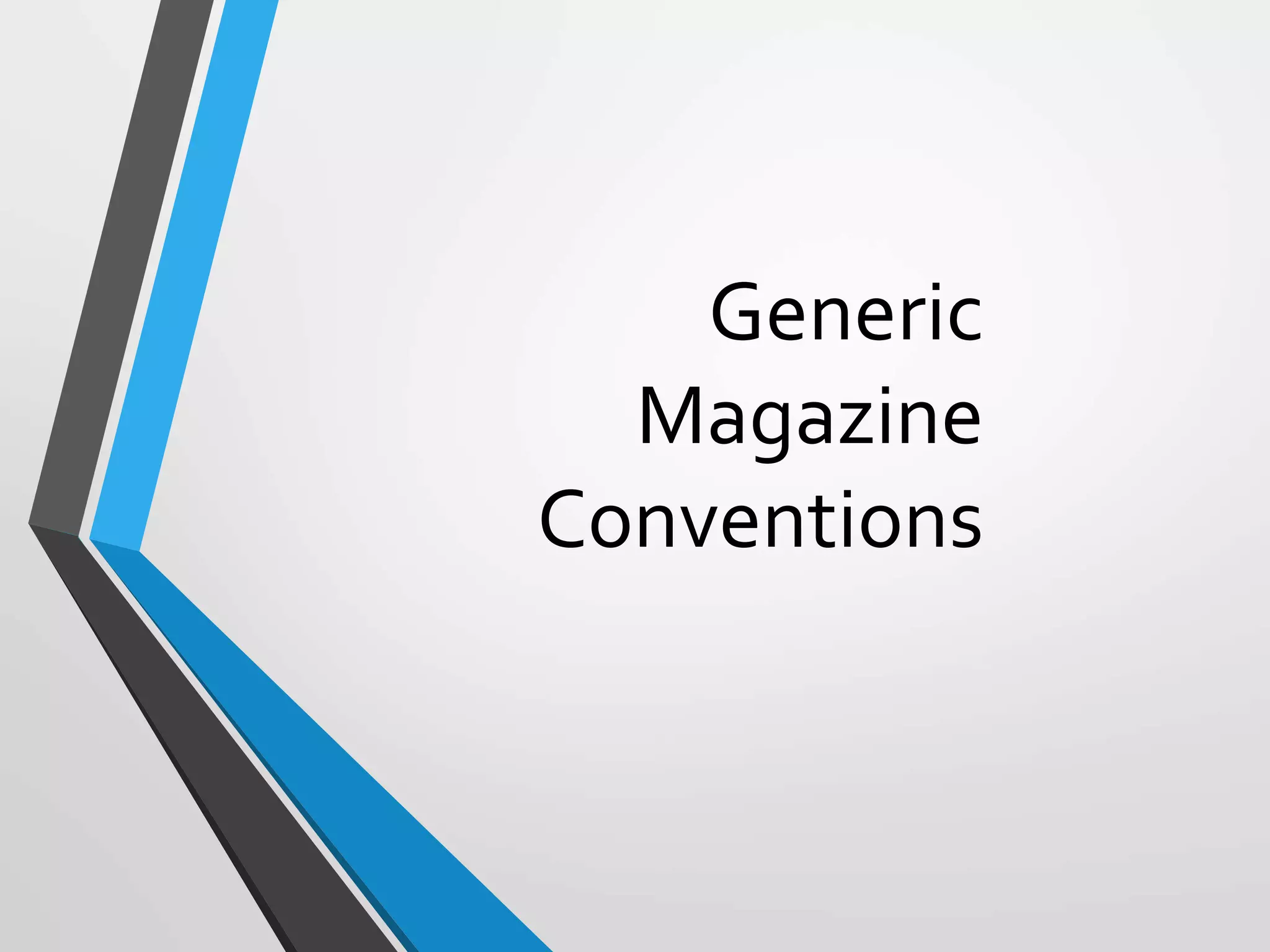 Magazine codes and conventions | PPT