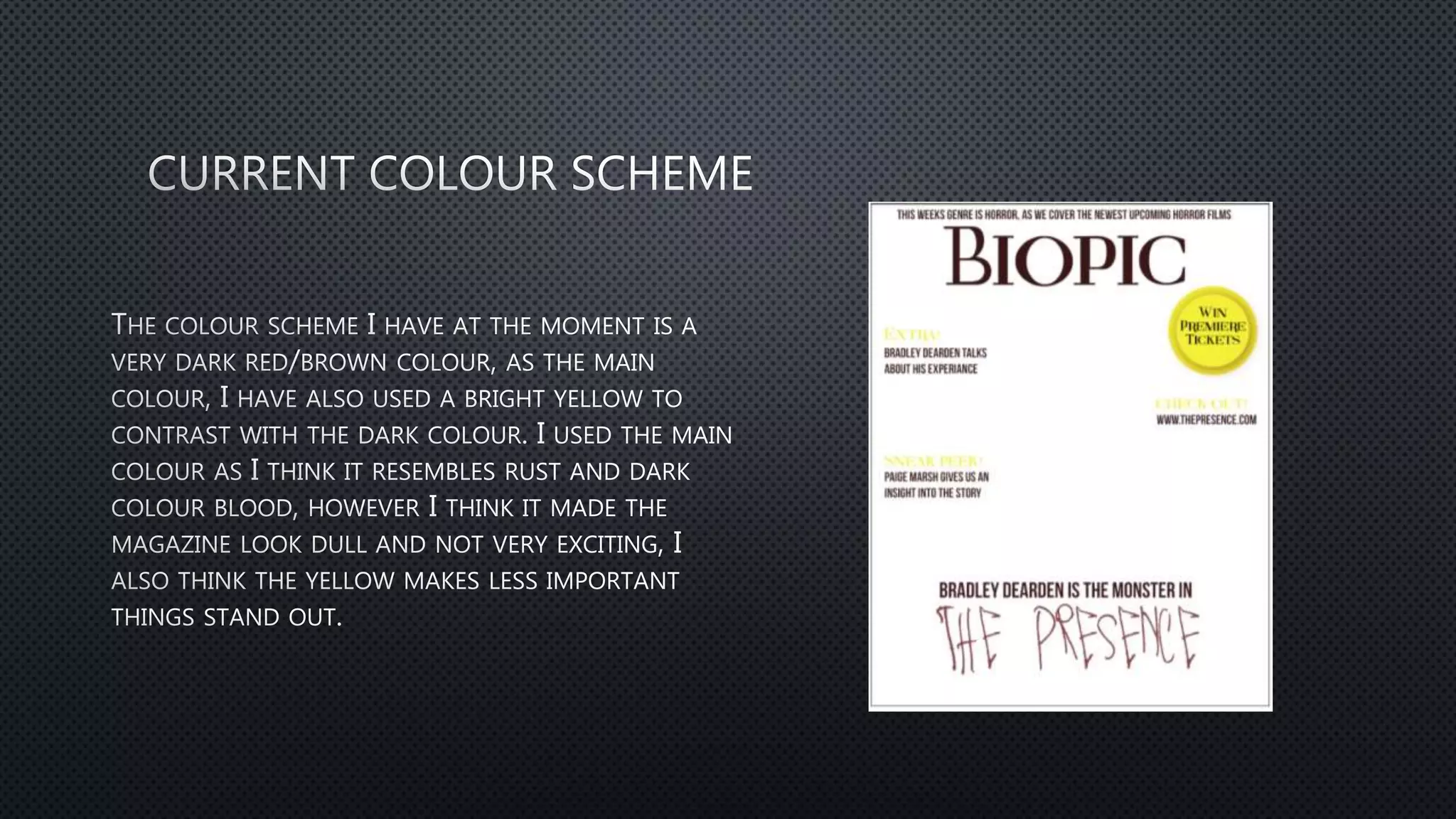 Magazine colour scheme | PPT