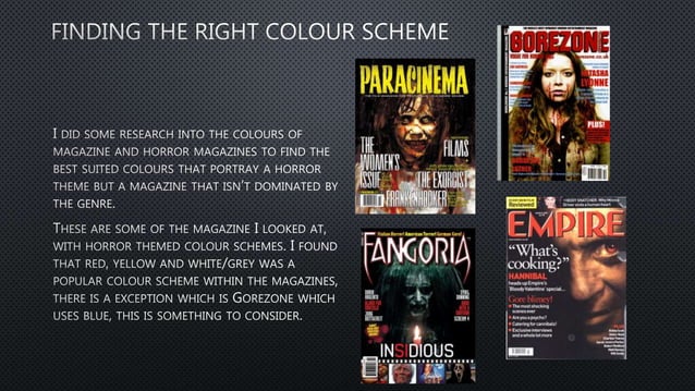 Magazine colour scheme | PPT