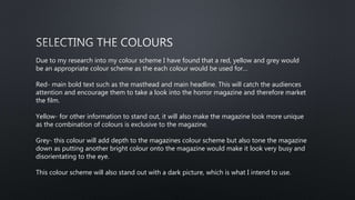 Magazine colour scheme | PPT