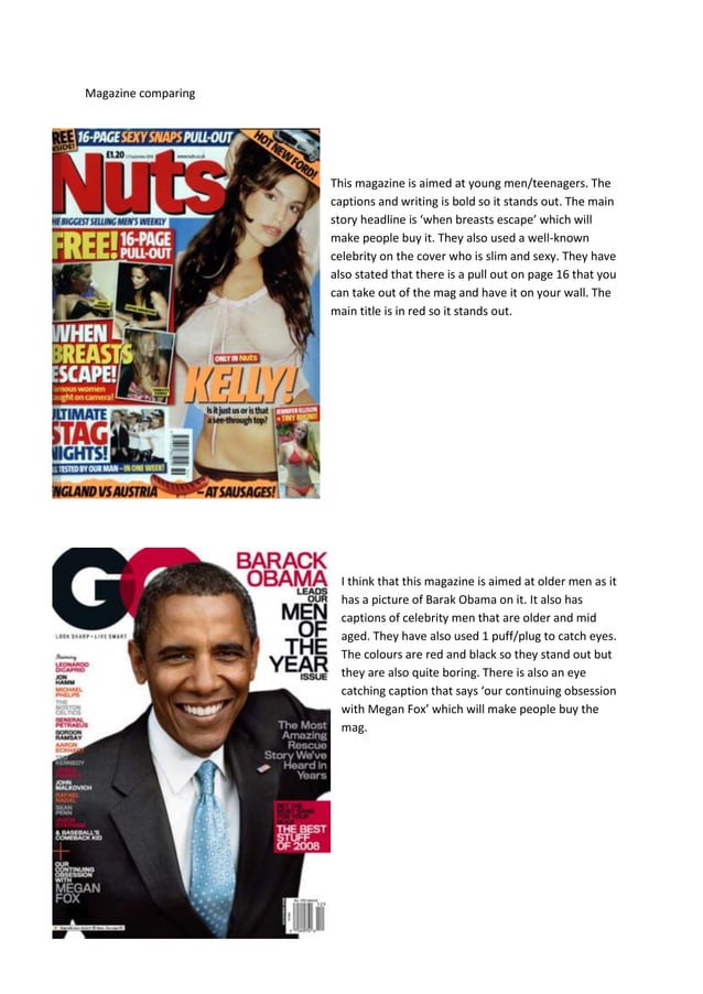 Magazine comparing (men) | DOCX