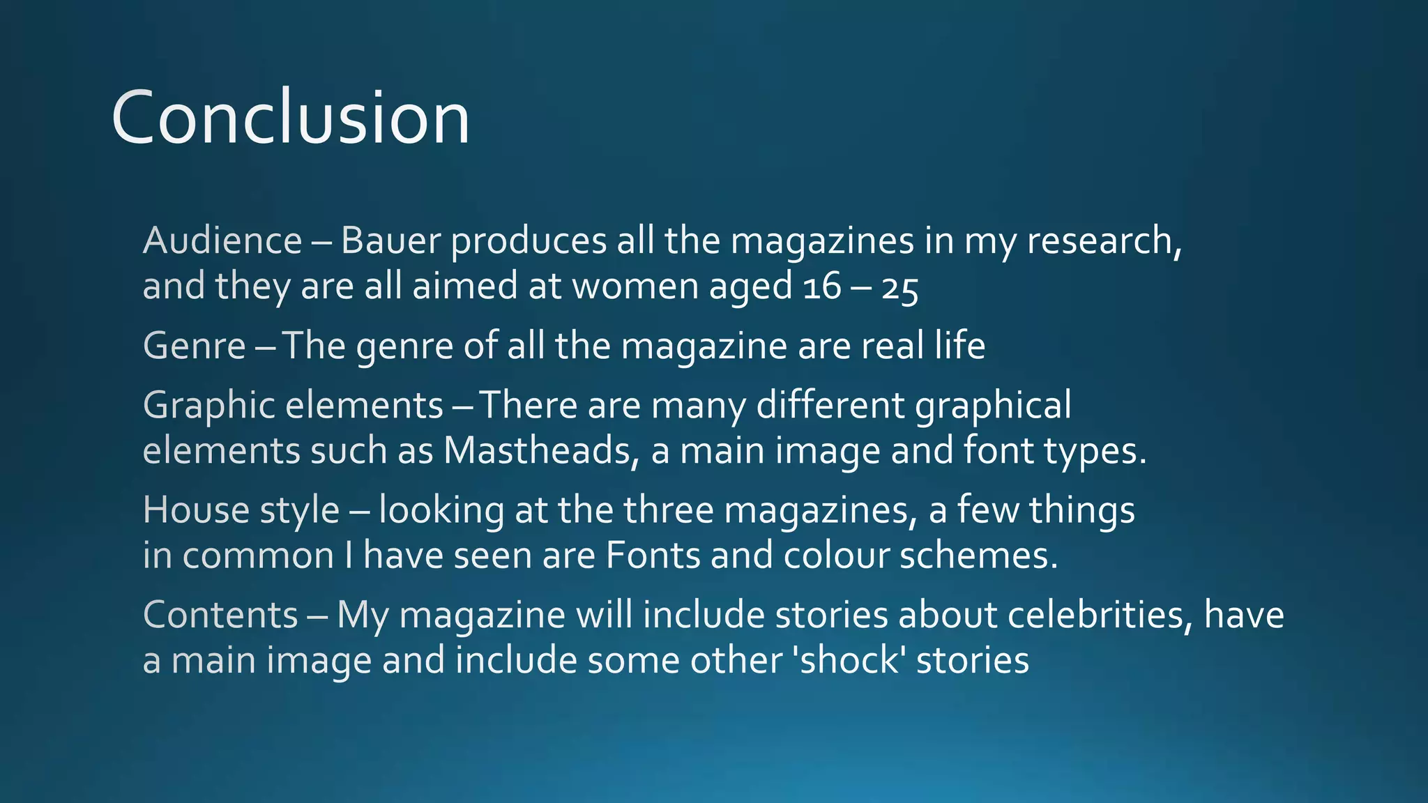 Magazine conclusion | PPTX