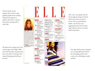 Magazine contents page | PPTX