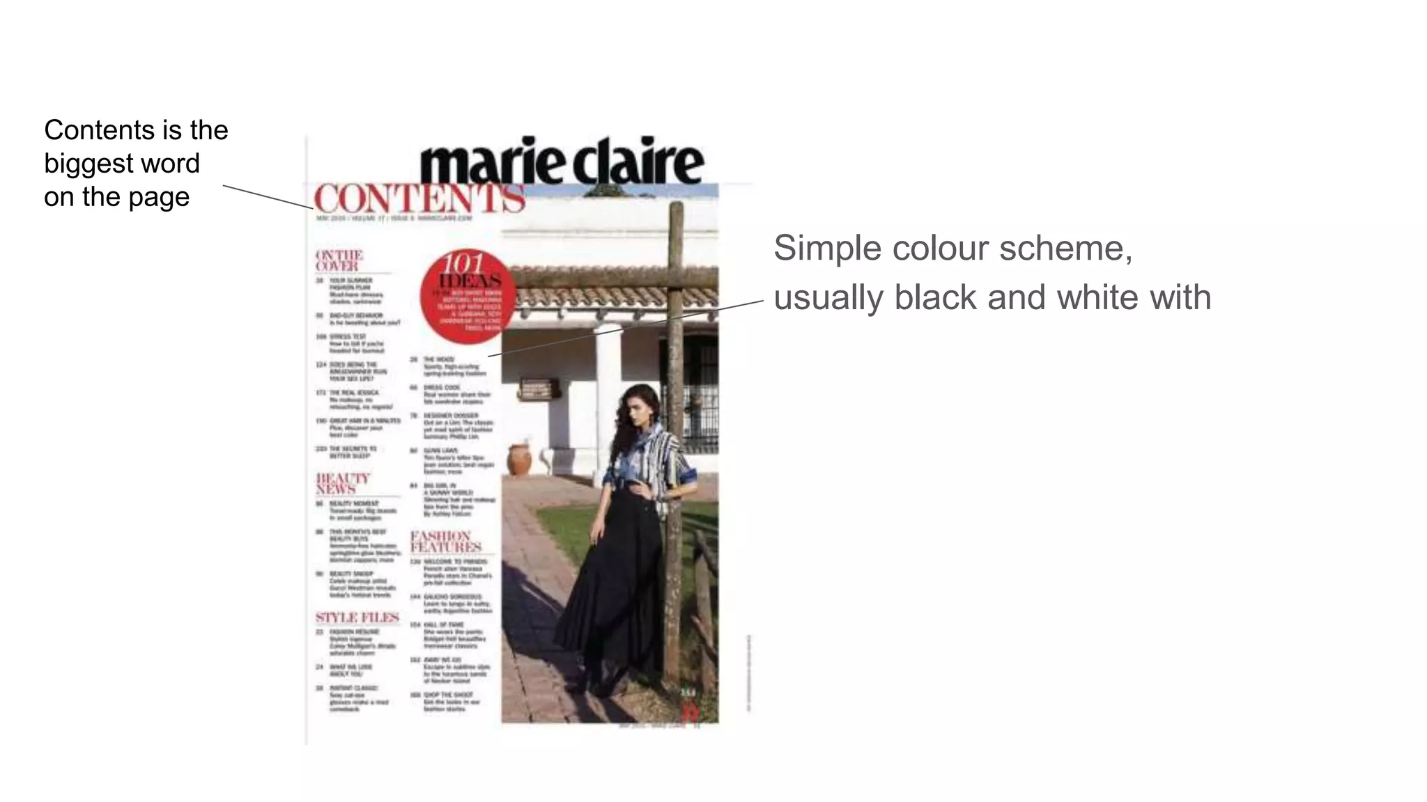 Magazine contents page codes and conventions | PPTX