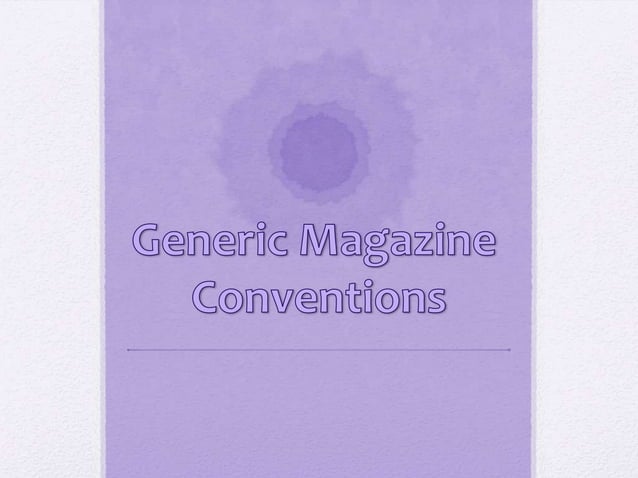 Music Magazine Conventions | PPT