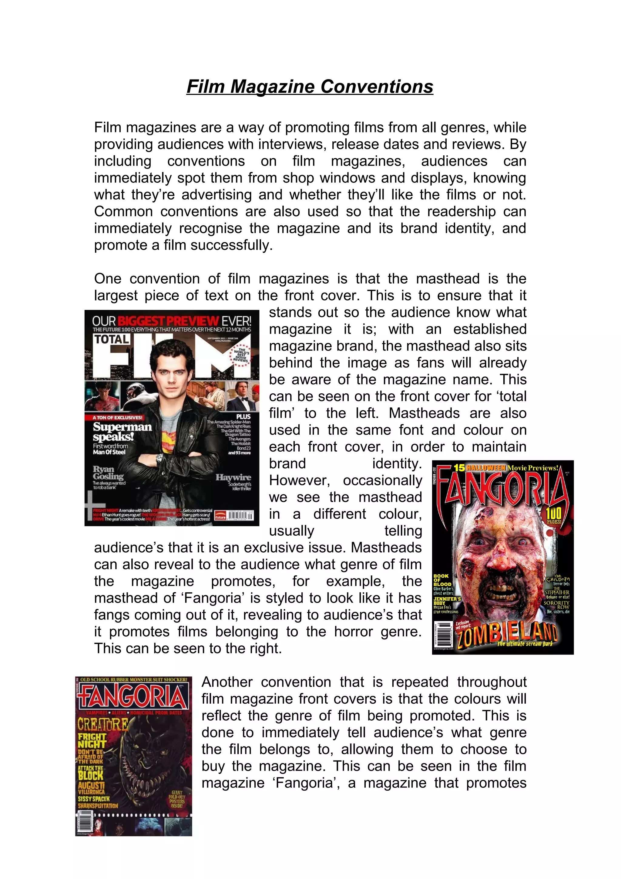 Magazine Conventions | DOC