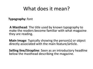 Magazine conventions and_terminology | PPTX