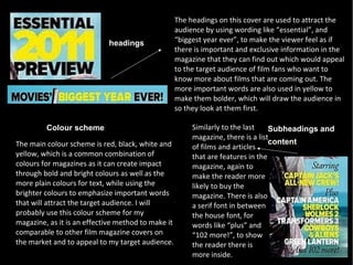 Magazine cover analysis | PPT