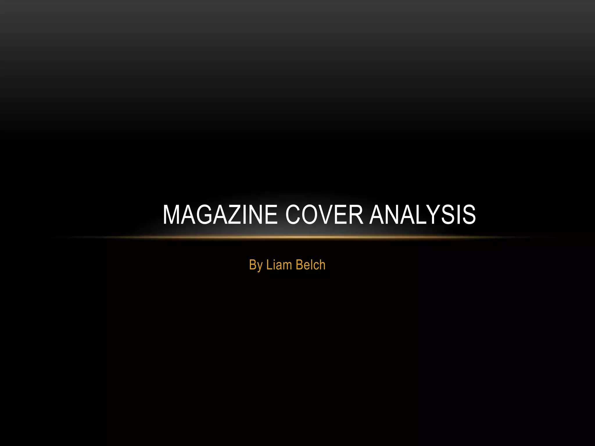 Magazine cover analysis | PPTX