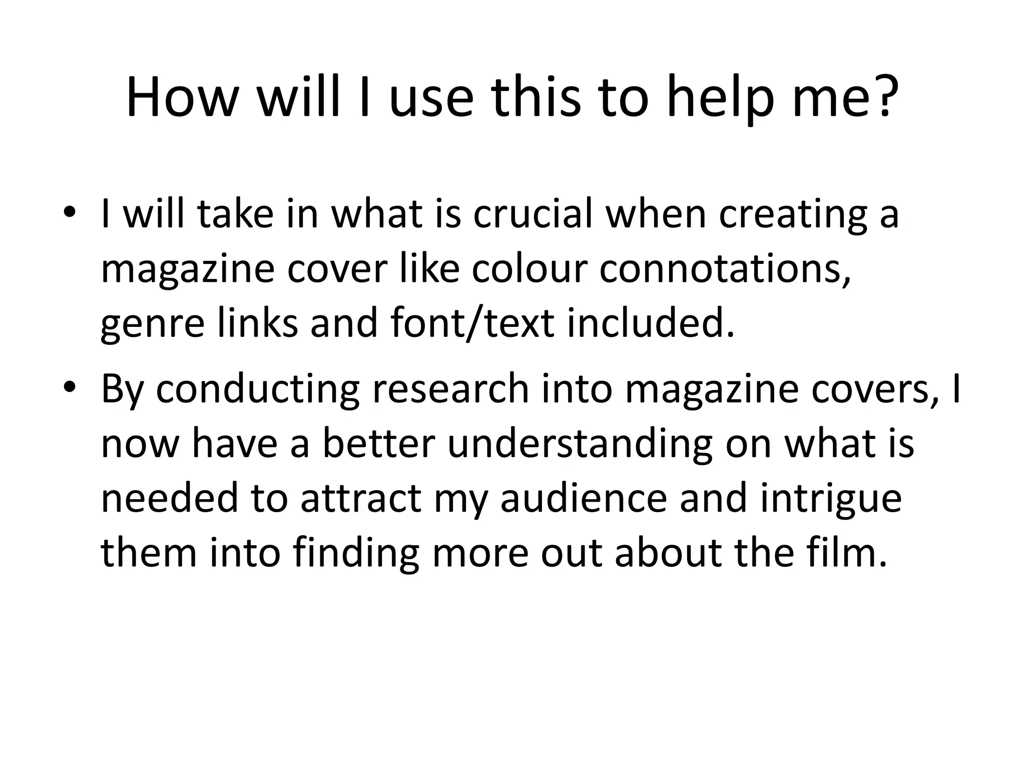 Magazine cover analysis | PPTX