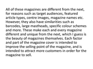 Magazine cover analysis! | PPT