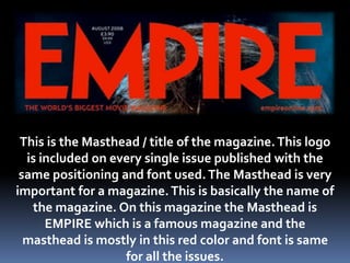 Magazine cover analysis | PPTX
