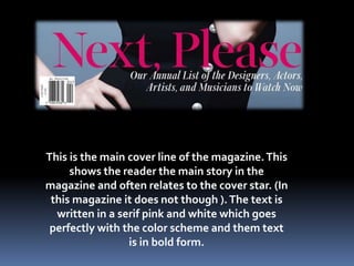 Magazine cover analysis | PPTX