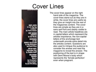 Magazine Cover Analysis | PPT | Celebrity Pregnancy | Pop Culture