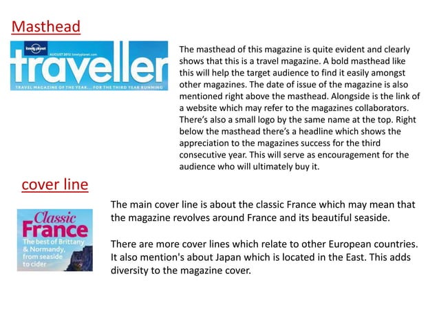 media studies Magazine cover analysis | PPTX
