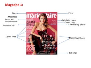 media studies Magazine cover analysis | PPTX