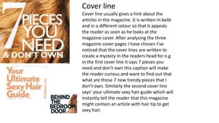 Magazine cover analysishh | PPT