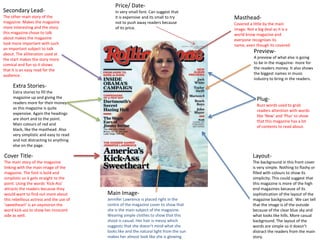 Magazine cover analysis | PPTX