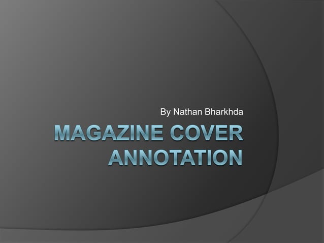 Magazine Cover annotation | PPTX