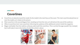 Magazine cover codes and conventions | PPT