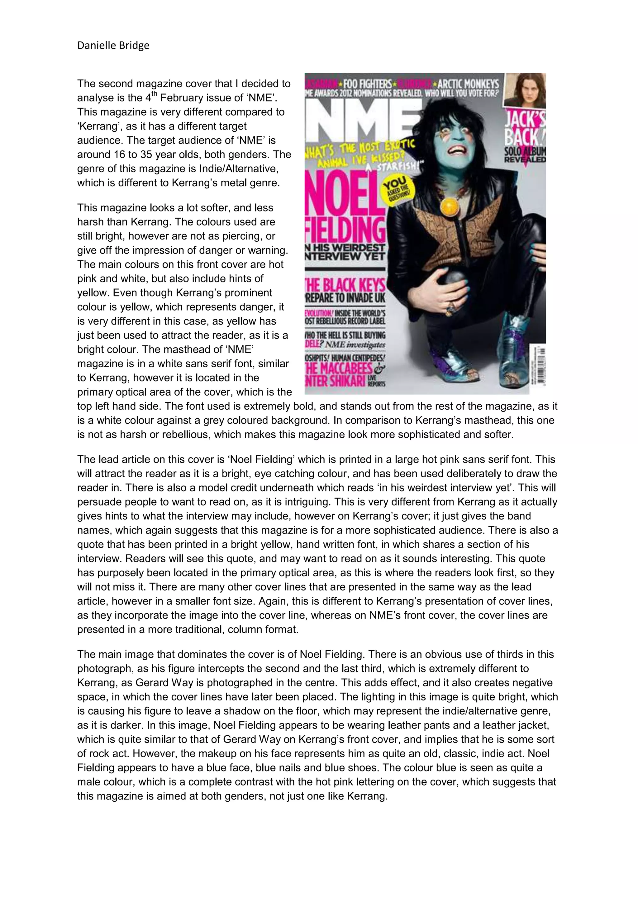 Magazine cover comparison essay finished | DOCX