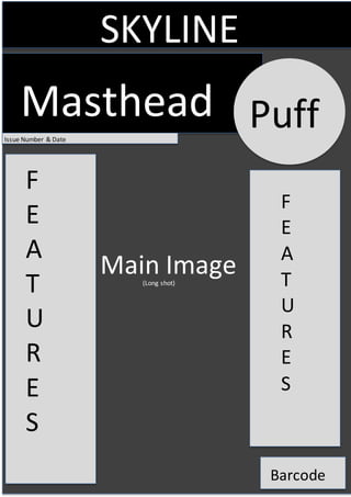 Magazine cover flatplan | DOCX